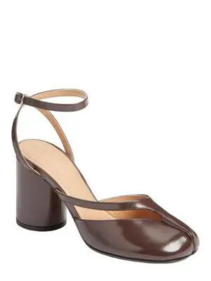 MAISON MARGIELA Tabi Ankle Strap Pumps - Moka