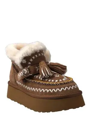 ZIGI Mindey Faux Fur Bootie - Tan Suede