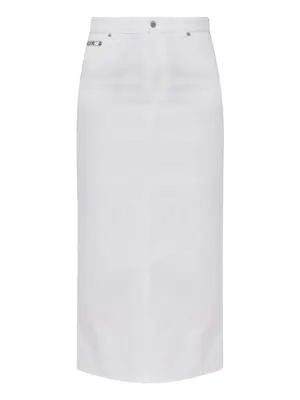 Moschino Denim Midi Skirt - White