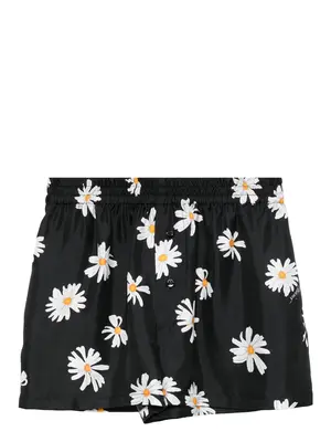 Moschino Floral-print Shorts - Black