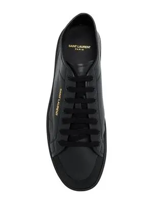 Saint Laurent Gym Leather Low-top Sneakers - Black