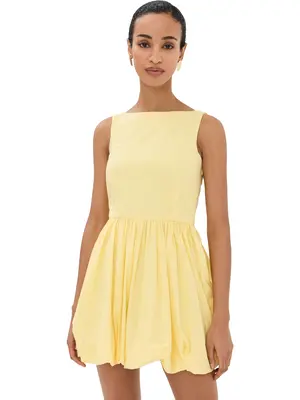AZLEE Ananya Mini Dress - Lemon