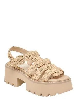 Dolce Vita Latice Platform Sandals - Light Natural