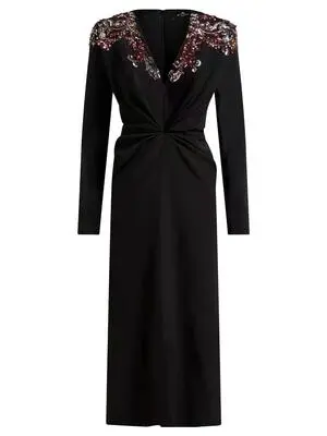 Etro Embroidered Silk Dress - Black
