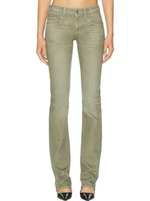 R13 Tobi Slim Leg Jeans - Army Green