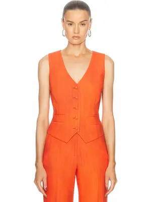 Gabriela Hearst Coleridge Vest - Spice