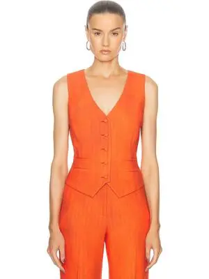 Gabriela Hearst Coleridge Vest - Spice