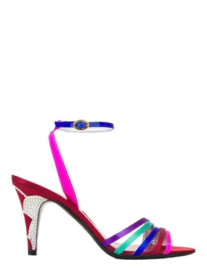 Valentino Garavani Ladycrush Sandal - Multicolor & Silver Shade