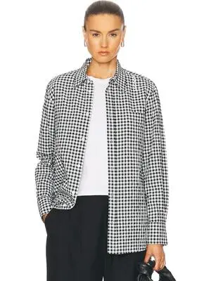 Marni Long Sleeve Button Up Top - Black