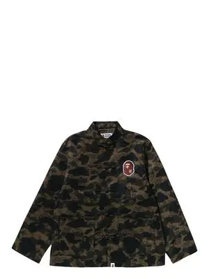 A BATHING APE X Clot Camo Ape Head Chinese Jacket - Olive
