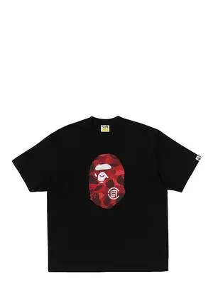 A BATHING APE X Clot Camo Ape Head T-shirt - Black