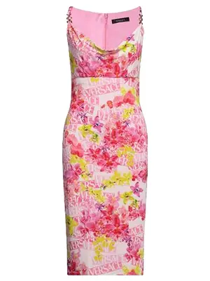 Versace Midi Bodycon Dress - Pink
