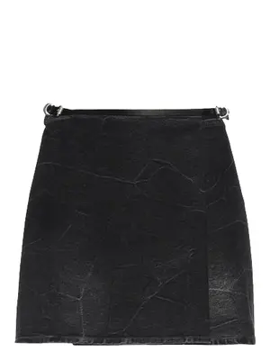 Givenchy Denim Wrap Skirt - Black