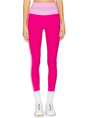 Beach Riot Mariella Legging In Pink - Raspberry Colorblock