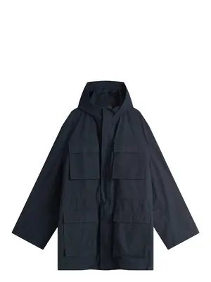 Balenciaga Cotton Ripstop Uniform Parka Jacket - Ink