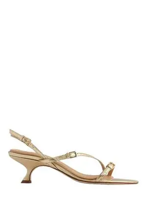 NEIL J. RODGERS Neil J. Rodgers Janel Slingback Sandal Gold Nappa