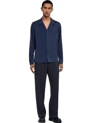 Sandro Loose-fit Shirt - Navy Blue