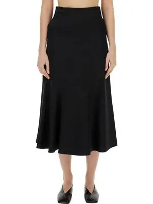 JIL SANDER Flared Skirt - Black
