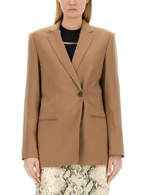 Helmut Lang Single Breasted Blazer - Beige
