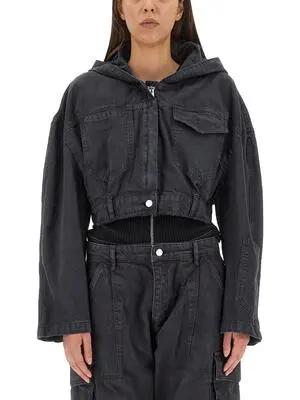 Moschino Cropped Jacket - Black
