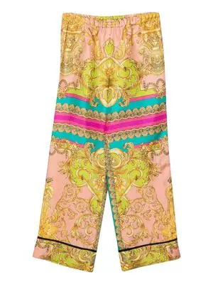 Versace Silk Twill Pants - Multicolour