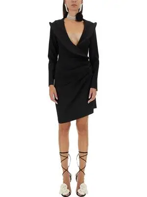 Magda Butrym Sculptural Mini Dress - Black