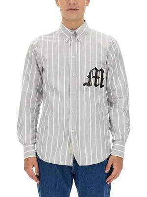 MSGM Shirt With Logo - Grey