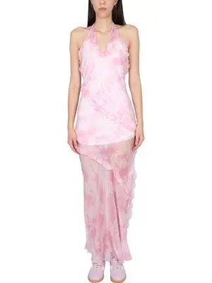 MSGM Silk Chiffon Dress - Pink