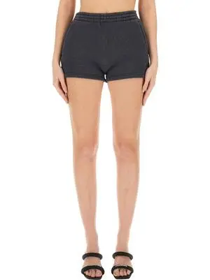 Alexander Wang Logo Shorts - Charcoal