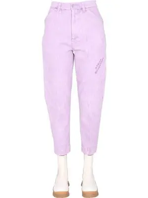 Stella McCartney Jeans With Embroidered Logo - Lilac