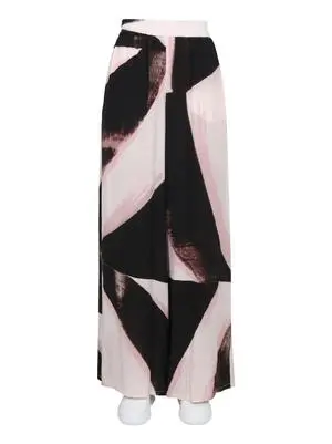 Alexander McQueen Brushstroke Graphic Pants - Black
