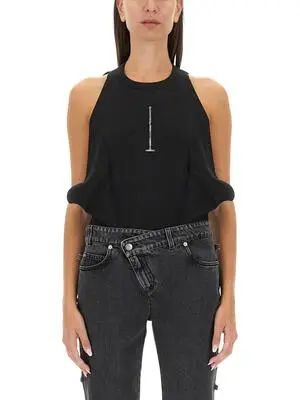 Alexander McQueen Ribbed Tank Top - Black