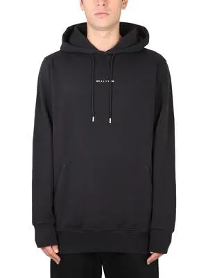 1017 ALYX 9 SM Logo Printed Hoodie - Black