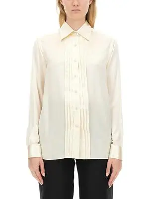 TOM FORD Silk Button-down Shirt - Ivory