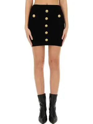 Balmain Mini Skirt - Black