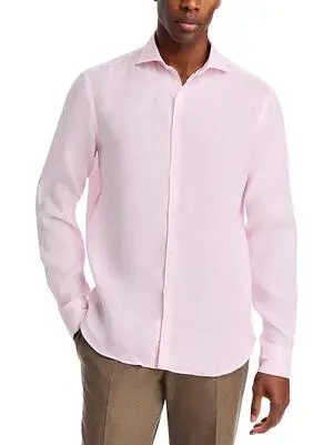 Canali Linen Sport Shirt - Pink