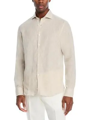 Canali Linen Sport Shirt - Tan