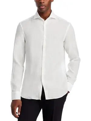 Canali Linen Sport Shirt - White