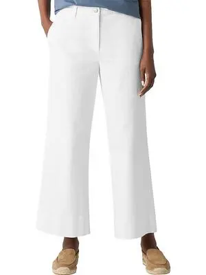 Eileen Fisher Wide Ankle Length Pants - White