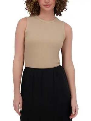 POINT Crewneck Tank Top - Sand