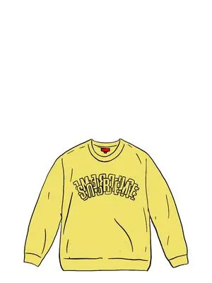 Supreme Crewneck Sweatshirt - Light Lemon