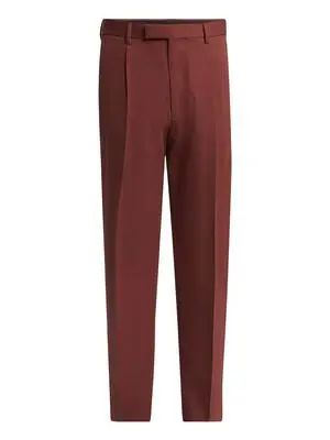 Zegna ZEGNA Pleated Straight Leg Pants Brick Red