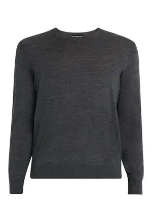 TOM FORD TOM FORD Fine Gauge Wool Crewneck Sweater Black