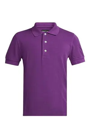 TOM FORD Lyocell Pique Polo Shirt Bright Orc