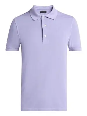 TOM FORD Lyocell Pique Polo Shirt Violet