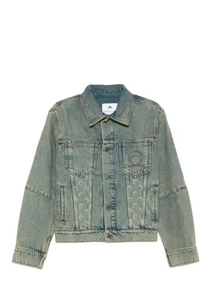 MARINE SERRE Moon Laser Denim Jacket - Blue