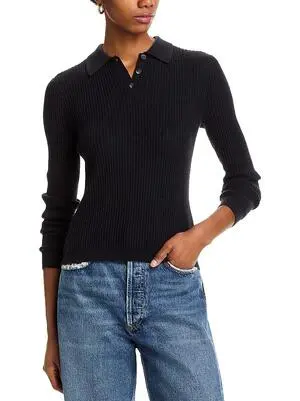 Guest In Residence Cashmere Polo Neck Sweater - Black