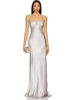 Anna October Tulip Maxi Dress - Silver