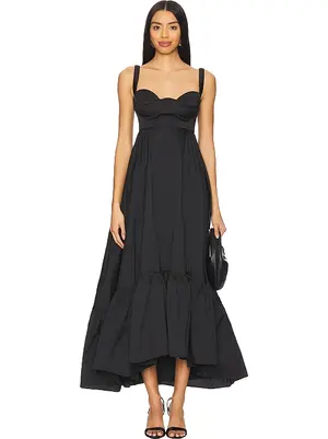 Anna October Swan Maxi Dress - Black
