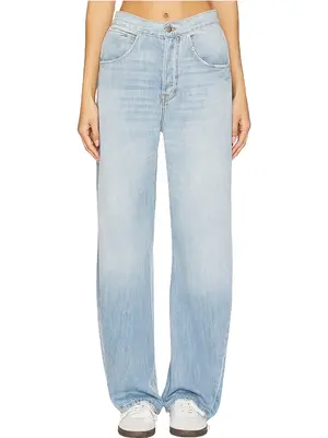 LOVERS AND FRIENDS Low-rise Twist Seam Jeans - Soleil Sky